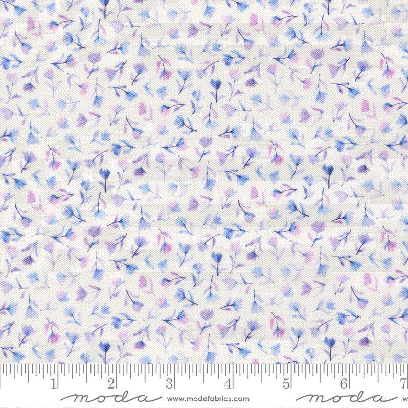 Delphinium - Small Floral Snowdrop — Fabric Shack