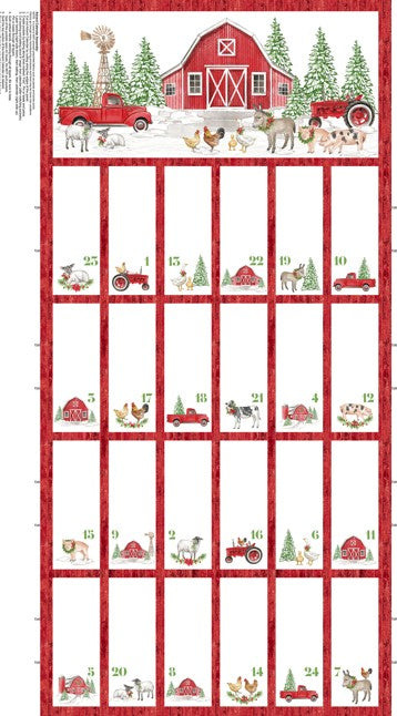 Barnyard Christmas - Advent Panel — Fabric Shack