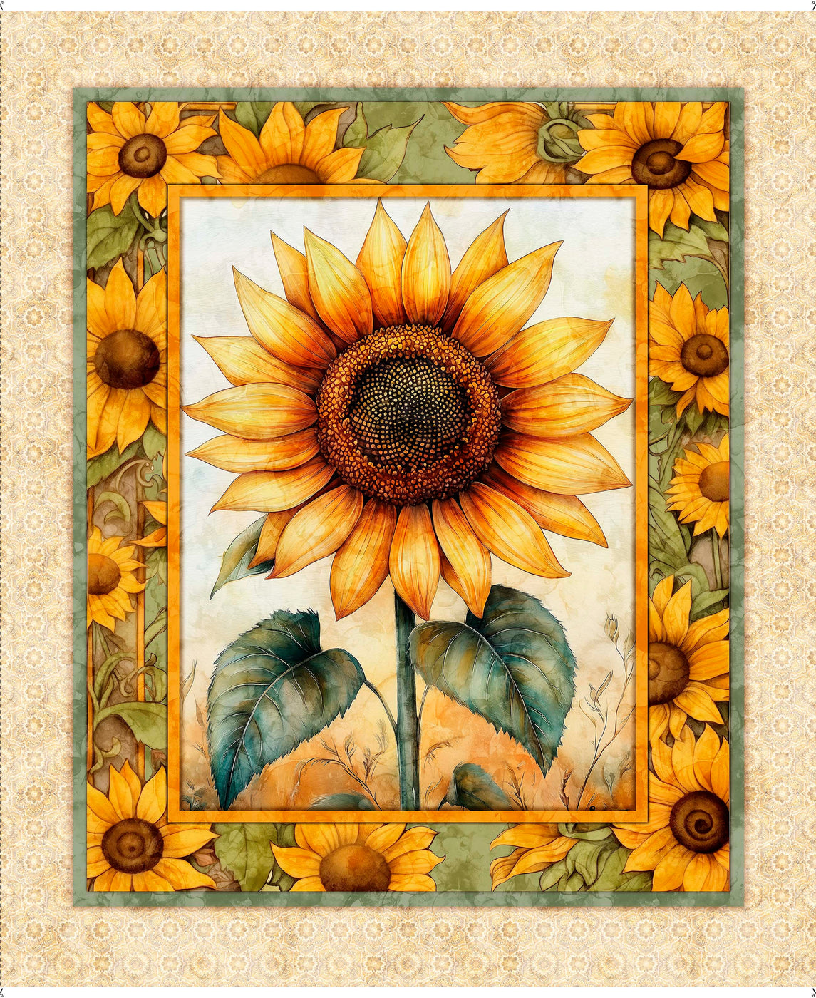 Sunflower Serenade - Sunflower Panel — Fabric Shack