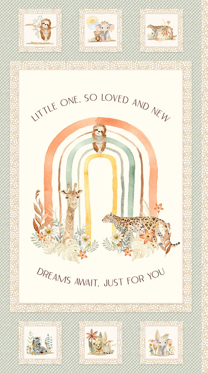 Mini Menagerie - Jungle Animals Panel — Fabric Shack